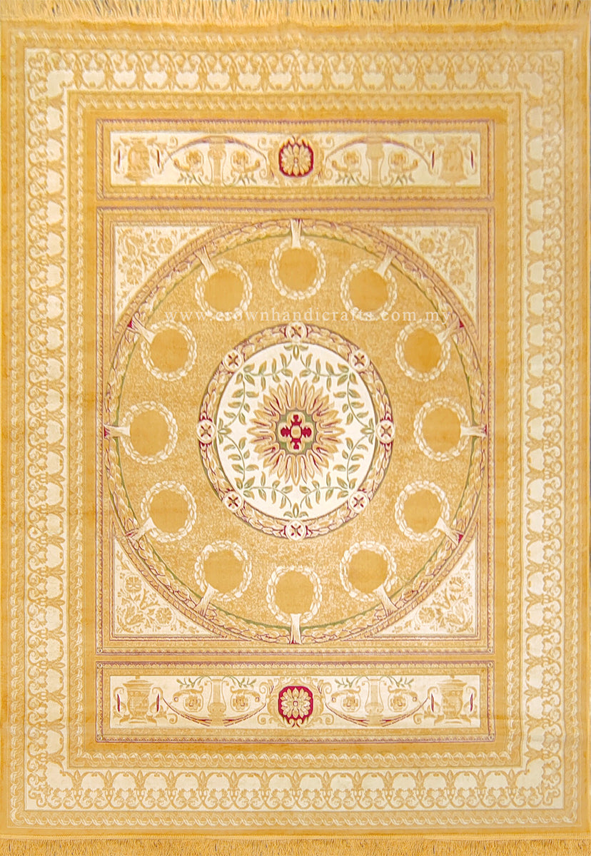 Persian Silk Carpet Iran Design - Silk Man Made Carpet | Zrabi 438 GOL ...