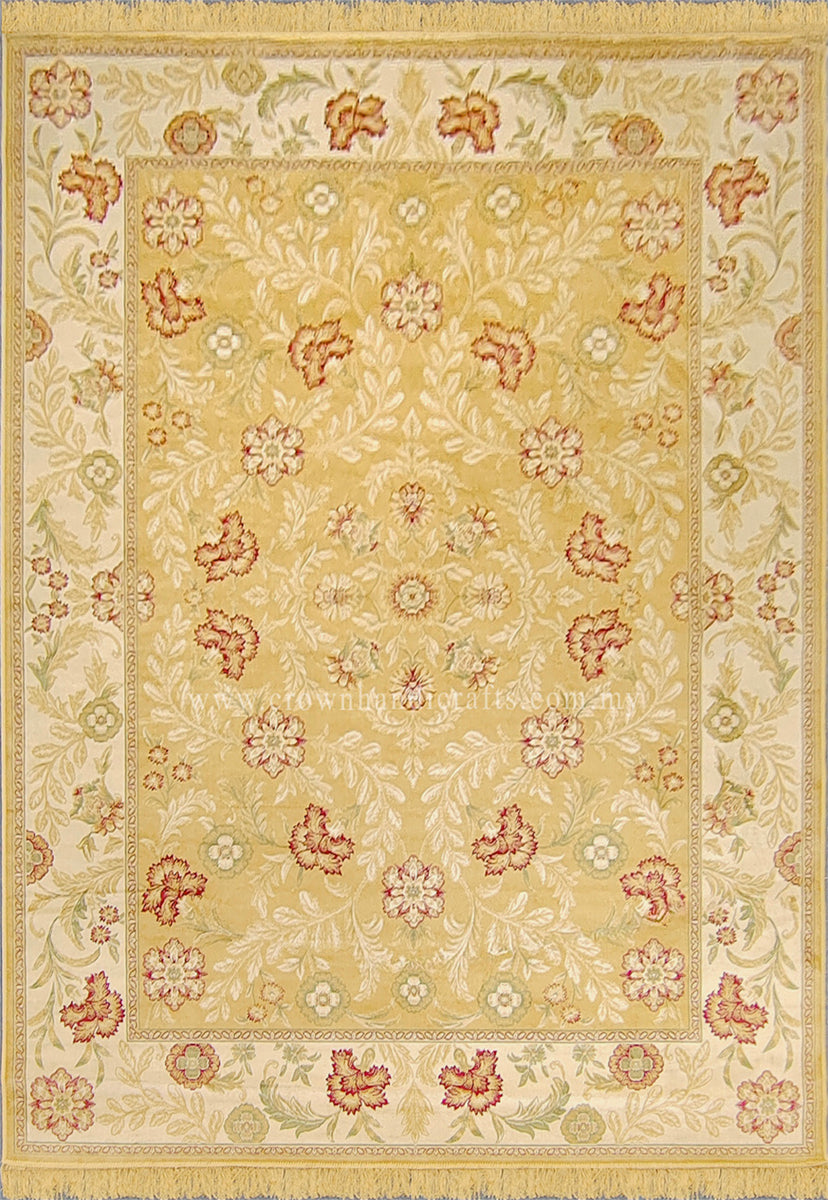 Persian Silk Carpet Iran Design - Silk Man Made Carpet | Zrabi 630 GOL ...