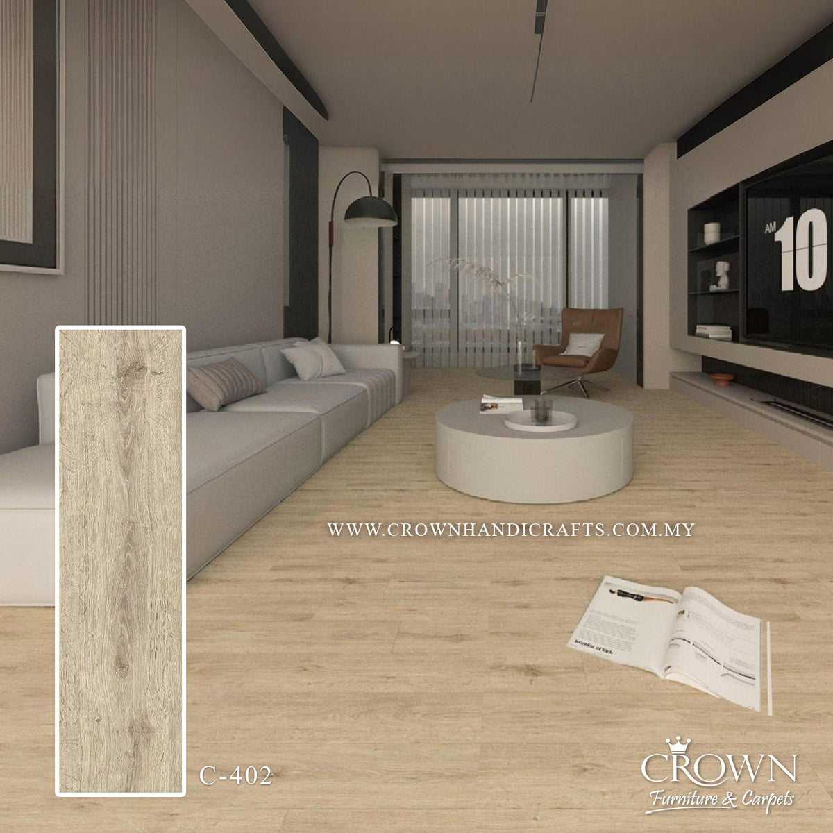 4MM SPC PLANK DR.FLOORS C-402 (AF) | 1220X180 | LUXURY SPC TILE (LVT ...
