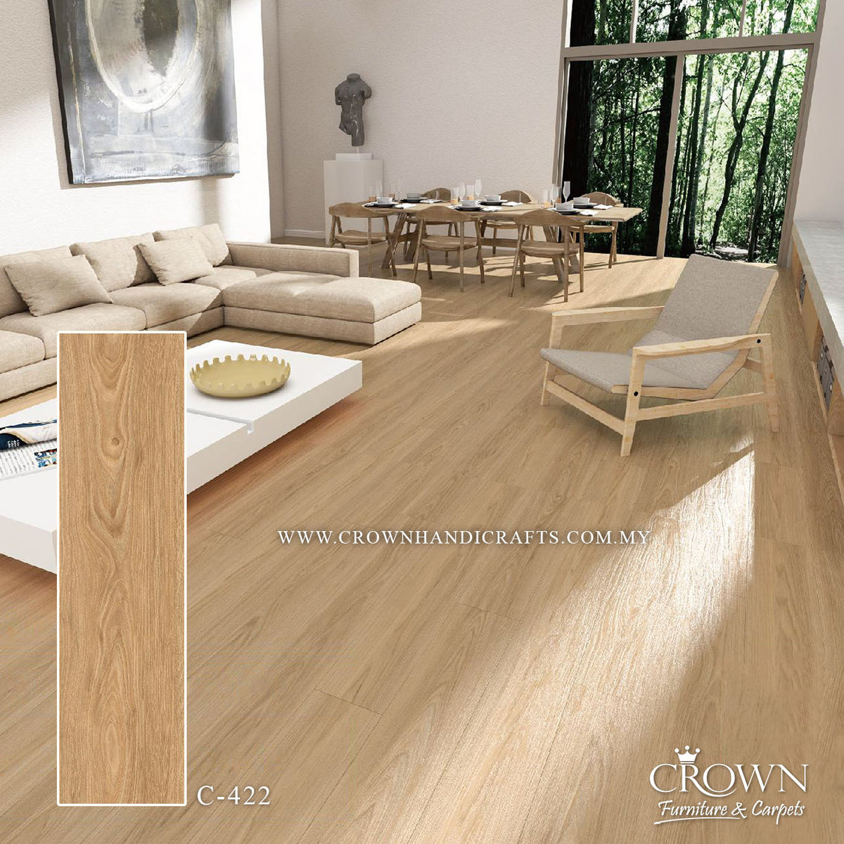 4MM SPC PLANK DR.FLOORS C-422 (AF) | 1220X180 | PREMIUM THICK SPC FLOO ...